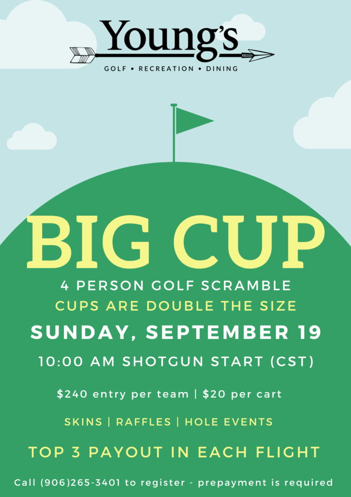 Young's 4-Person Big Cup Scramble - Young's Golf, Recreation & Dining