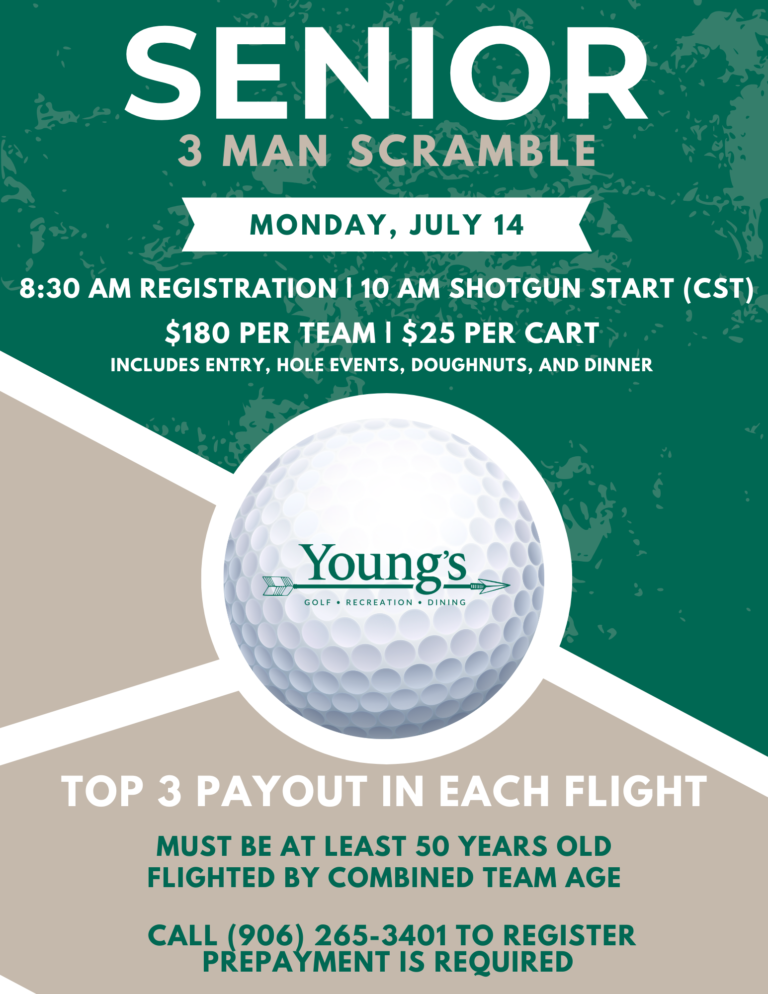 Young's 3 Man Senior Scramble - Young's Golf, Recreation & Dining