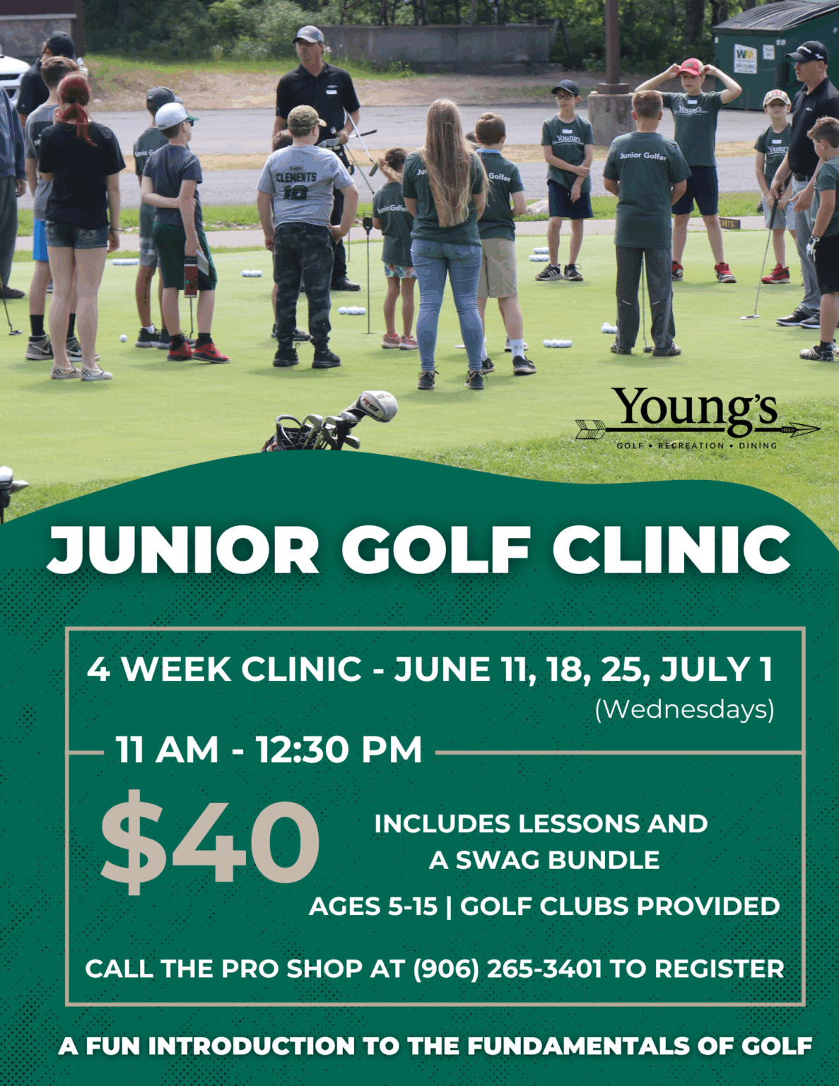 Junior Golf Clinic - Young's Golf, Recreation & Dining